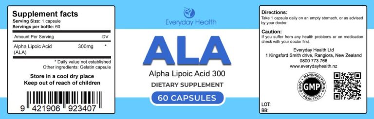 Alpha Lipoic Acid (ALA) - Supps NZ